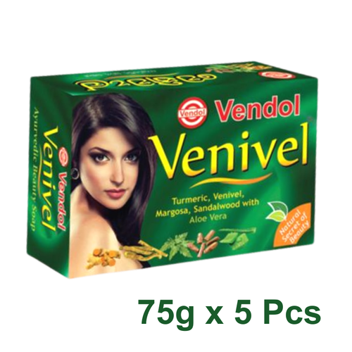 5 Pcs Vendol Venivel Soap Ayurvedic Hearbal Turmeric Margosa Aloe Vera ...