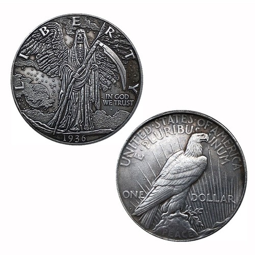 Craft Coin Collection Challenge Coin Liberty Sickle 1936 US Grim Reaper ...