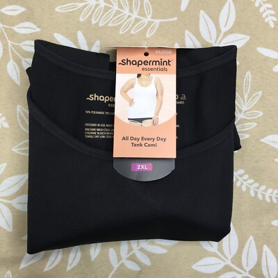 Shapermint Shapewear 2XL Black Essentials All Day Every Day Carmi Tank ...