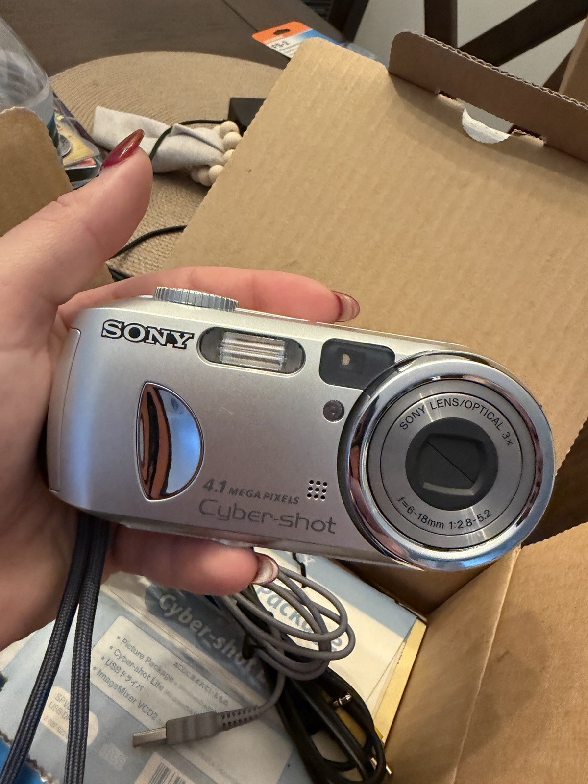 Sony Cyber-shot DSC-P73 4.1MP Digital Camera - Silver for sale online ...