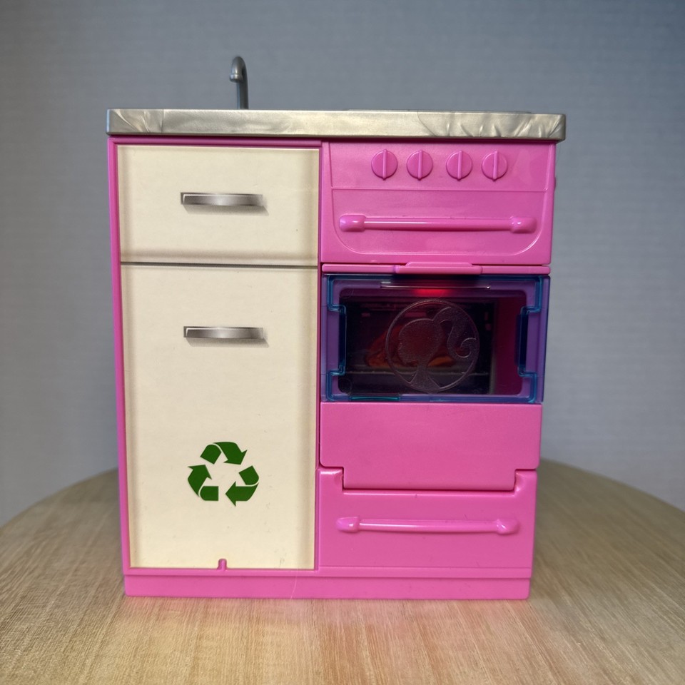 2018 Barbie Dream House Kitchen Sink, Stove, Oven, BBQ Grill- Light ...