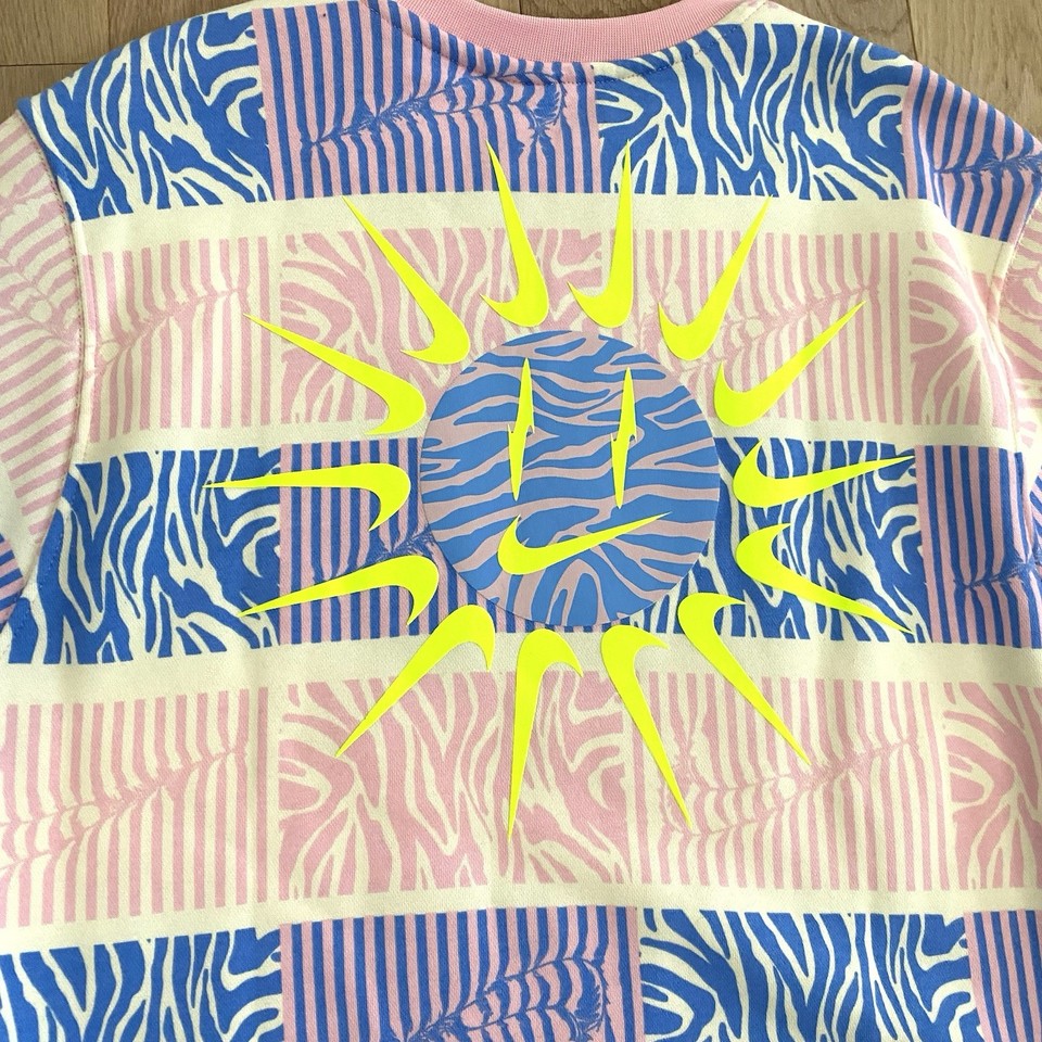 Nike Sportswear Club Fleece Trippy Safari Sweatshirt Men Large Coconut ...