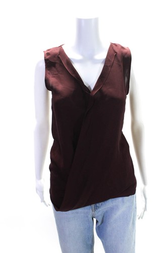 Theory Womens Silk Blend V Neck Parlier Pullover Tank Top Purple Size ...