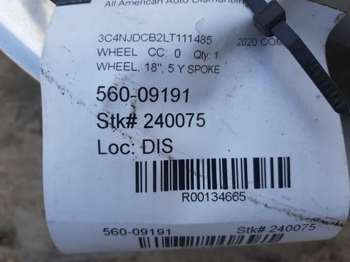 Wheel Road Wheel 18x7 Aluminum 5 Y Spoke 17-21 Jeep Compass 5VC281STAA ...