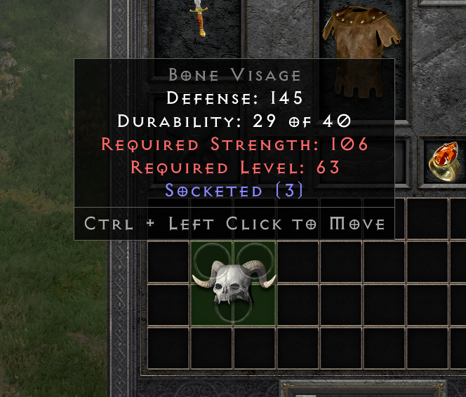 Diablo 2 Resurrected D2R - 3 socket bone visage for "dream" - SC - PC ...