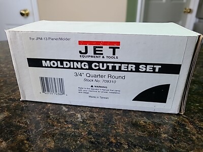 JET Tools 3/4'' QUARTER ROUND Molding Cutter Set For JPM-13 Planer ...