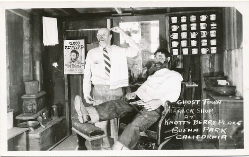 Buena Park CA * Ghost Town Barber Shop Knott’s Berry Farm RPPC | eBay