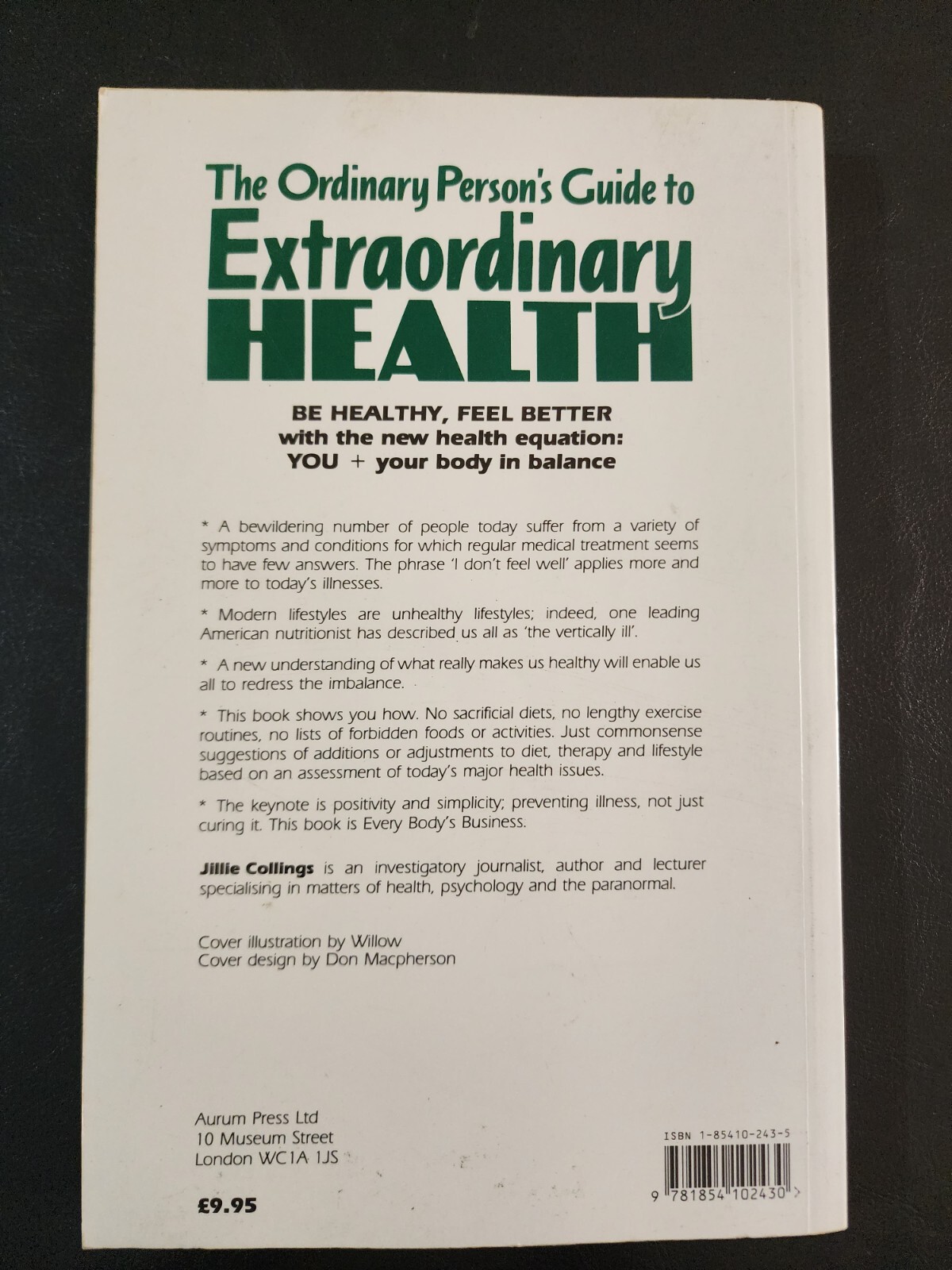 The Ordinary Person's Guide to Extraordinary Health by Collings Jillie ...