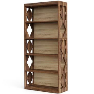 Frailey 70 in. Tall Rustic Brown Engineered Wood 5-Shelf Standard ...