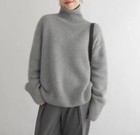 Autumn Thick Cashmere Knitted Sweater Women High Neck Knitted Warm ...