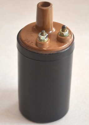 1958-1973 Ford FE Ignition Coil, Black with Mustard Yellow Top, New ...