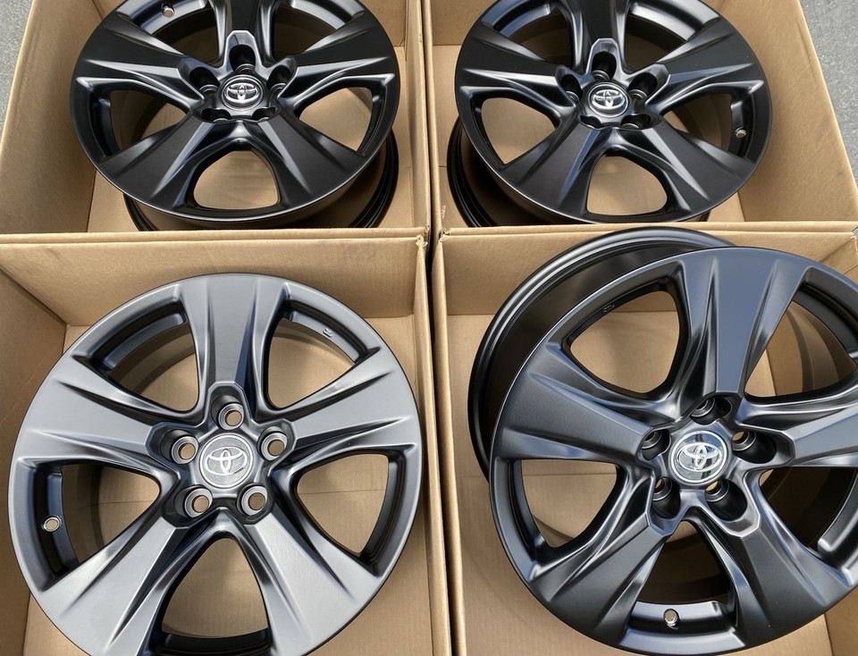 17" Toyots Rav4 Satin Black Wheels Rims Factory OEM 75240 Set | eBay