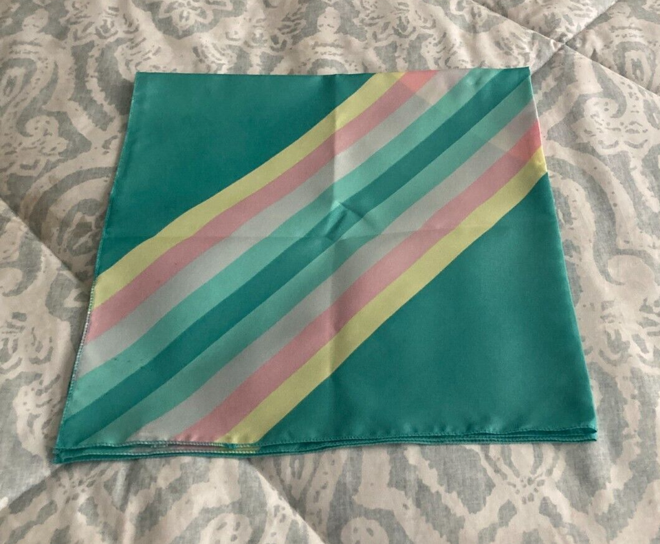 Vtg Newport Stripes Scarf Cigarette R.J. Reynolds Advertising Green ...