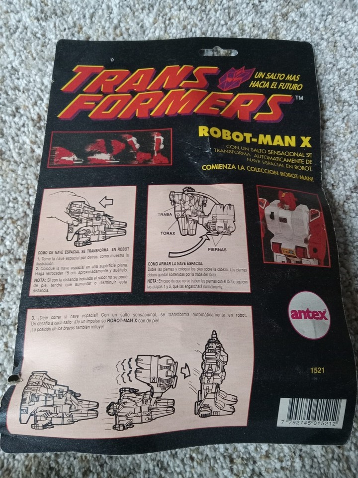 Transformers G2 Robot-Man X Antex Argentina Generation 2 MOC sealed. | eBay