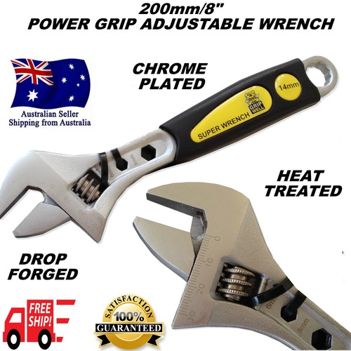 8” POWER GRIP ADJUSTABLE SHIFTER SPANNER SHIFTER SHIFTING SUPER WRENCH ...