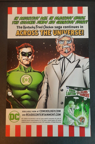 2017 GREEN LANTERN and COLONEL SANDERS KFC Chicken Comic Art - Print Ad ...