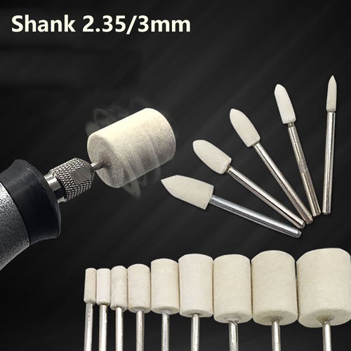 Wool Polishing Bits Grinding Buffing Head Felt Pad Rotary Tool 2.35/3mm ...
