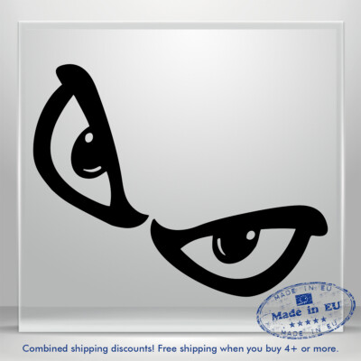 Angry Eyes Decal Auto Car Bumper Window Vinyl Sticker Laptop Tablet ...