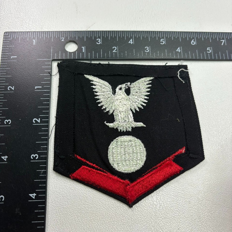 Vtg Navy Ratings ELECTRICIANS MATE Badge Patch Sailor (1 STRIPE, DARK ...