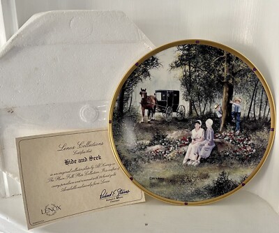 LENOX Decorative Plate The Plain Folk Collection HIDE AND SEEK by Al ...