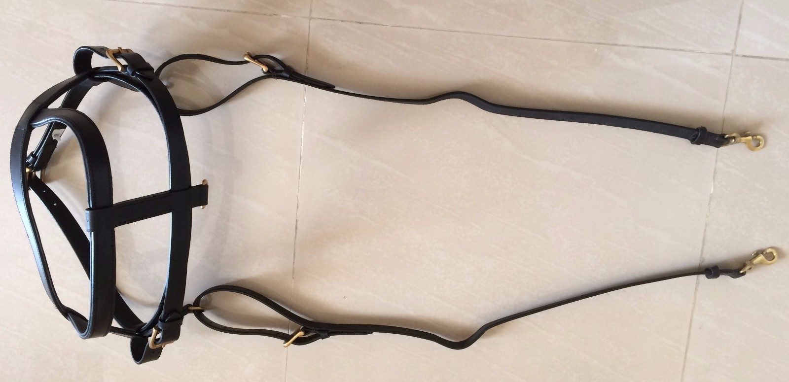 DOG CARTING/DRAFTING HARNESS IN GENUINE REAL LEATHER FOR WORKING ...