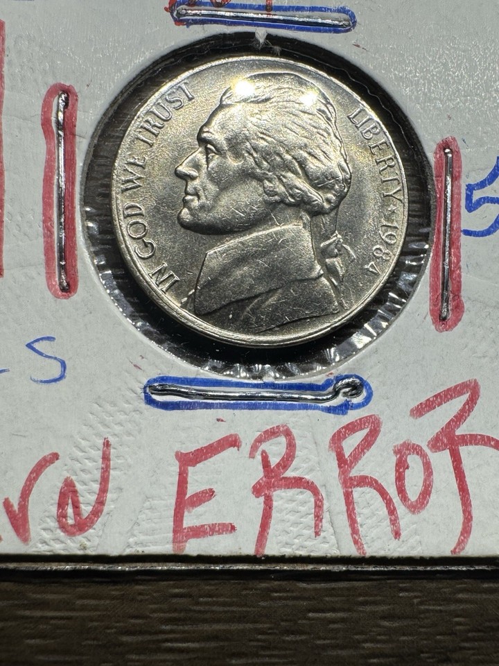 1984 No P 5c Jefferson Nickel Abraided Die at Mint Mark Rare Error 😎😎 ...