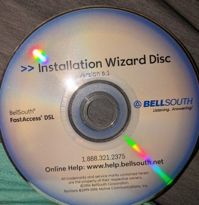 BellSouth FastAccess DSL Installation Wizard Disc, Version 6.1, from ...