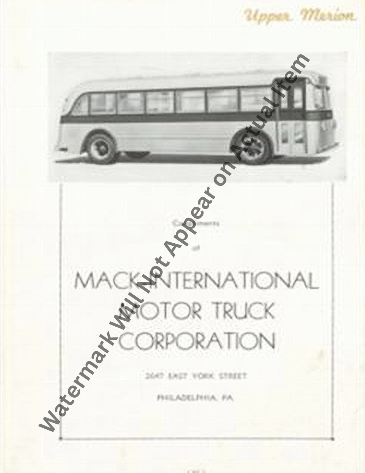 Mack International Motor Truck Corp. Bus Sales Ad Photograph Print 8 ...