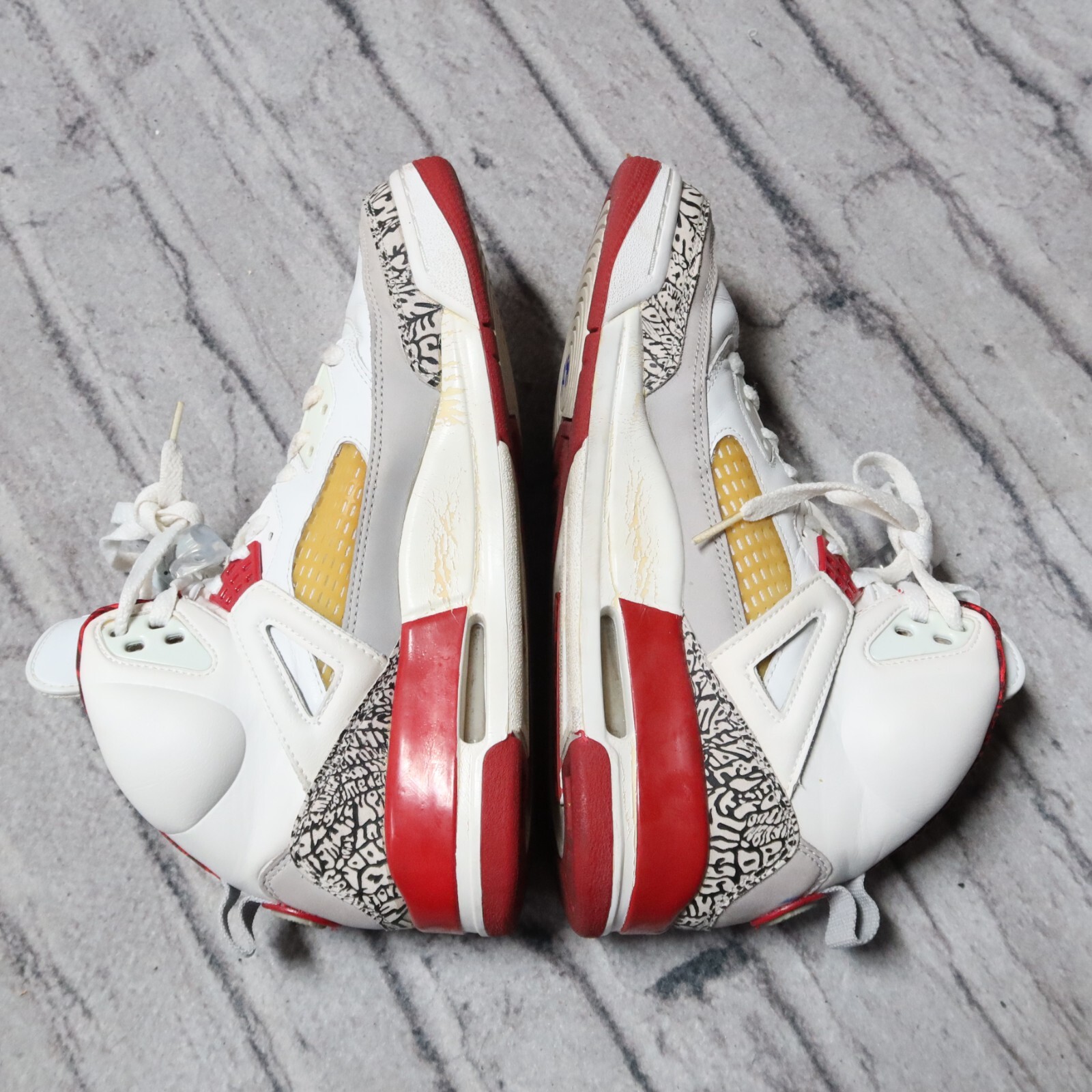 2007 Nike Air Jordan Spizike Shoes 315371 -164 White Fire Red Grey Size ...