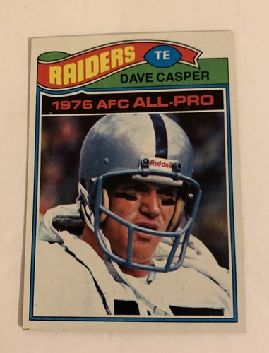 1977 Dave Casper # 380 Oakland Raiders Topps NFL Football Card Rookie ...