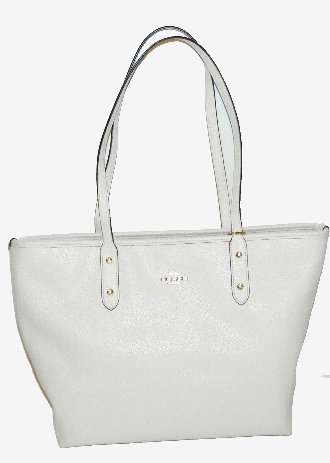 Coach F58846 City Zip Tote Shoulder Bag - Color Chalk | eBay