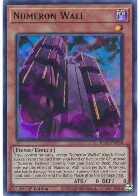 Yugioh - Numeron Wall (Ultra Rare) (1st Edition) - BLAR-EN020 P | eBay