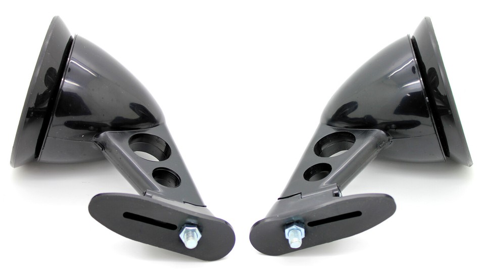 New Black Front Fender Mount Side View Mirror Set JDM Racing-Style ...