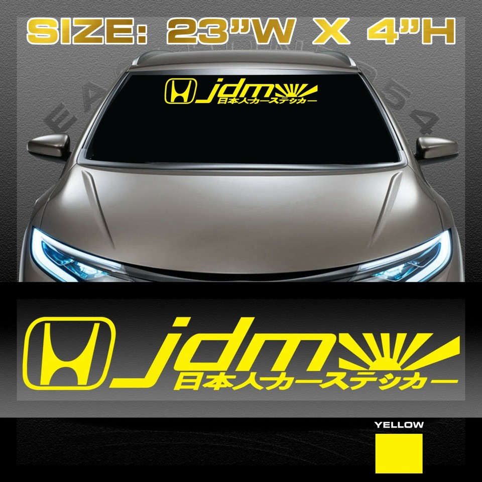 (1x) JDM KANJI Racing Decal Sticker Windshield Decal #104 WHITE | eBay