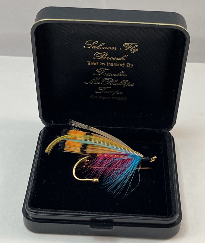 Frankie McPhillips Tempo Salmon Fly Brooch Pin Tied in Ireland | eBay