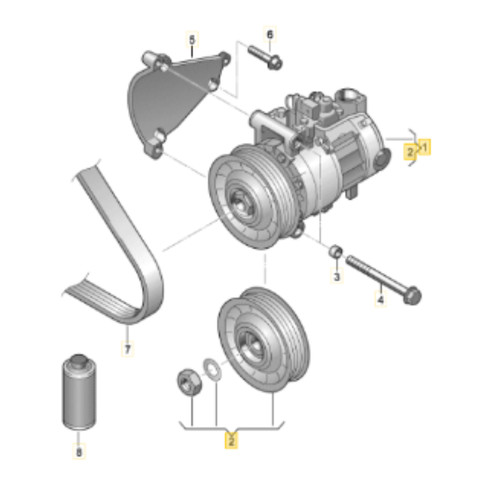 2012-2017 Audi A6 A7 A/C Compressor Used OEM 4G0260805A | eBay
