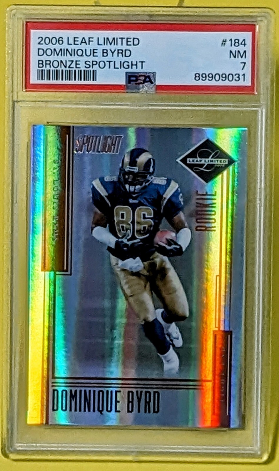 2006 Leaf Limited Bronze Spotlight #184 Dominique Bird RC PSA 7 POP 1 ...