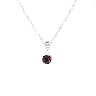 February Birthstone Amethyst Necklace, Purple Crystal, Gold, Silver ...