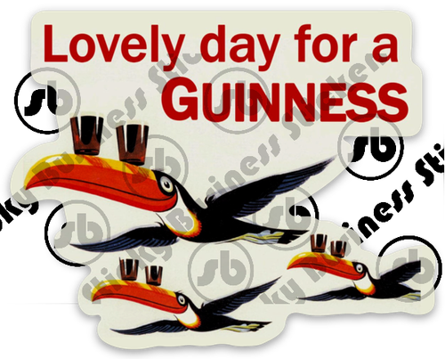 Guinness Lovely Day Logo 3 inch Vinyl Sticker Ireland beer stout laptop ...