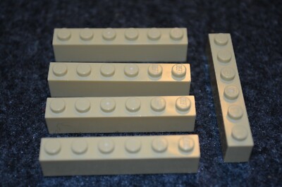 (5) 1x6 Tan / Sand Standard Long Bricks ~ New Lego Parts ~ | eBay