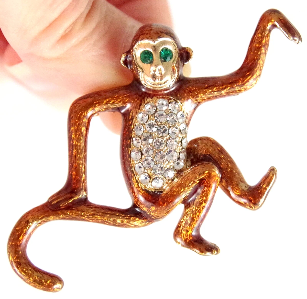 Vintage Monkey Brooch