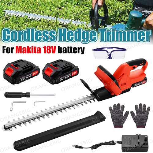 Electric Cordless Hedge Trimmer Tree Branch Cutter Tool with 2 Battery ...