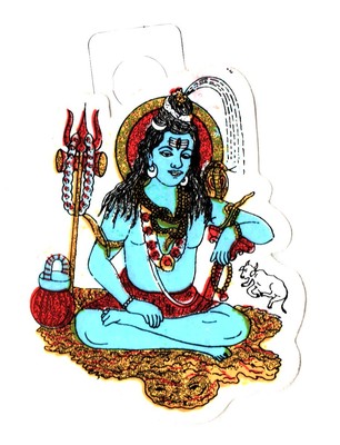 Traditional Lord Shiva Glitter Sticker - Adhesive Hindu Religious ...