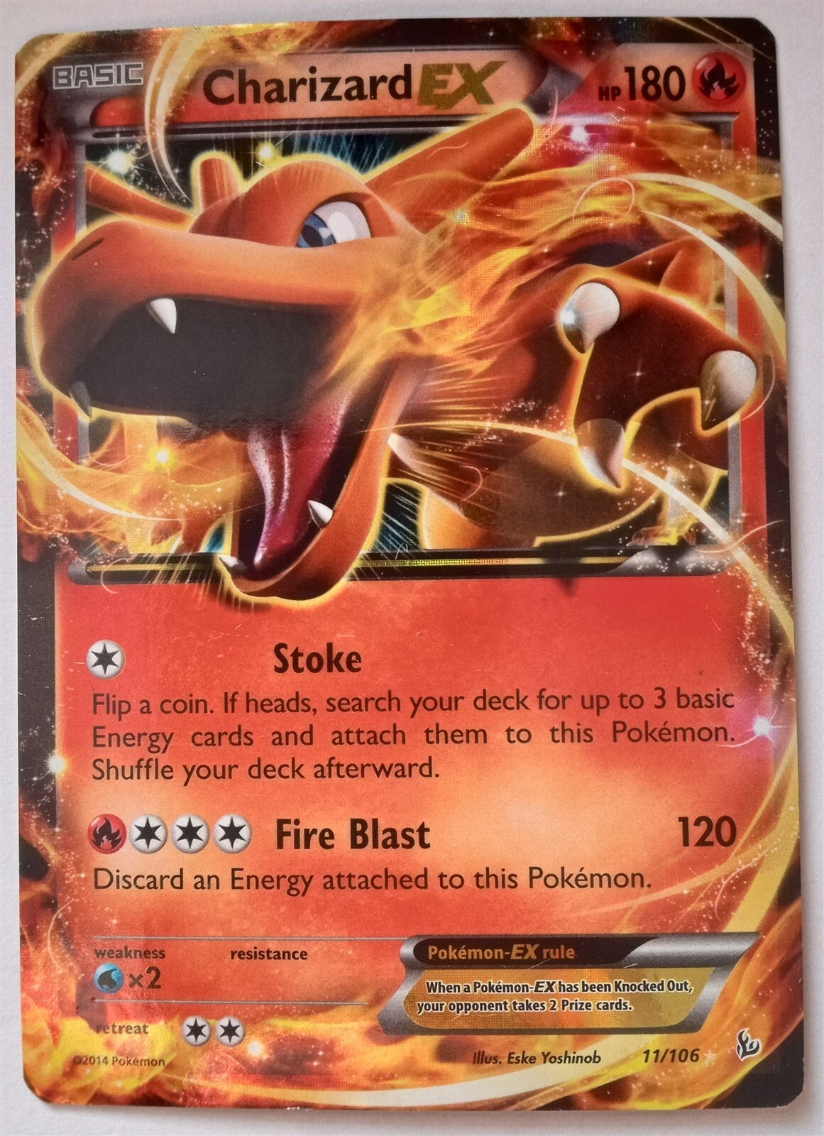 Pokemon - Charizard EX - Flashfire 11/106 - Holo Rare - MP | eBay