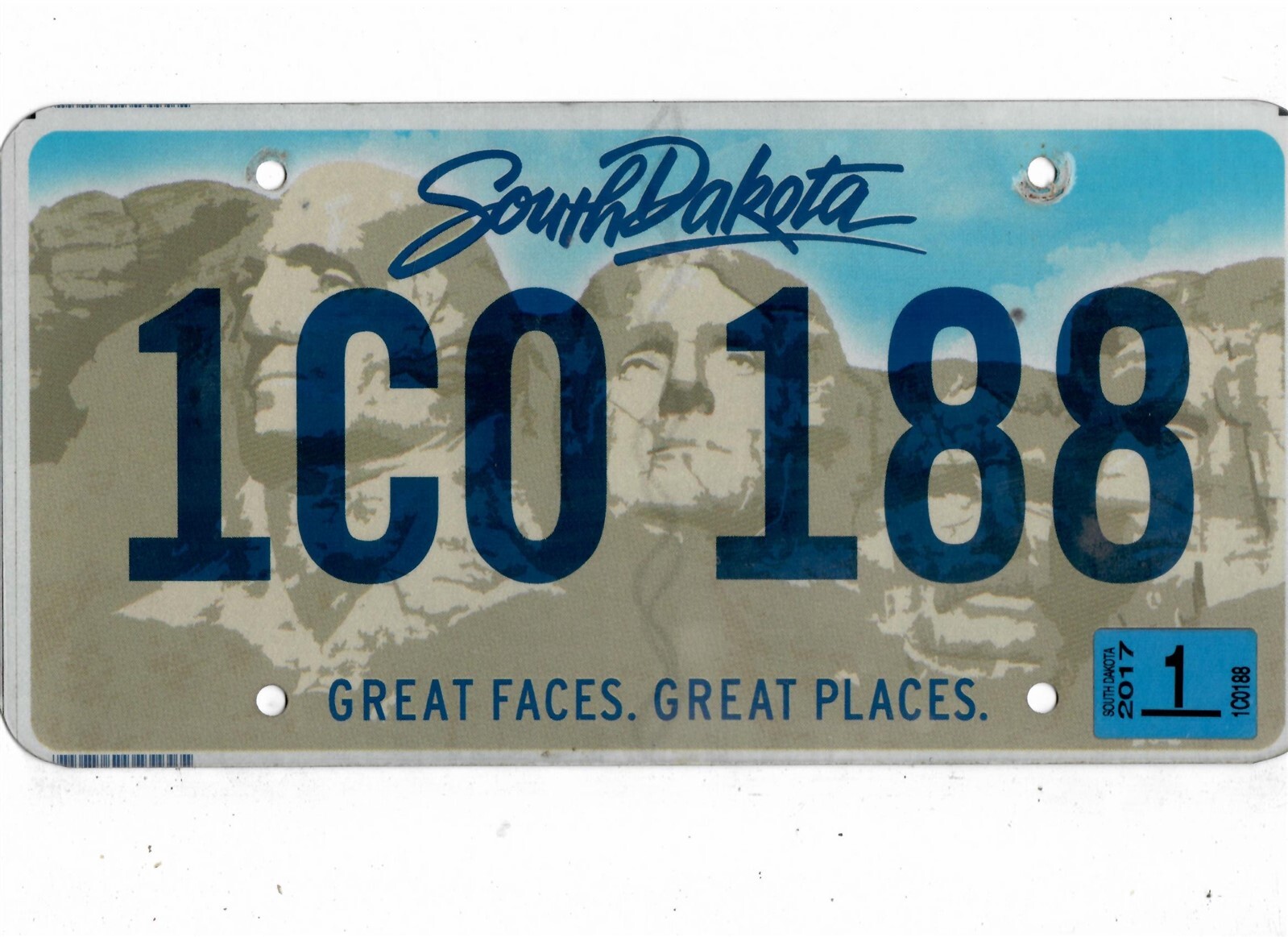 SOUTH DAKOTA passenger 2017 license plate "1C0 188" ***MINNEHAHA*** | eBay