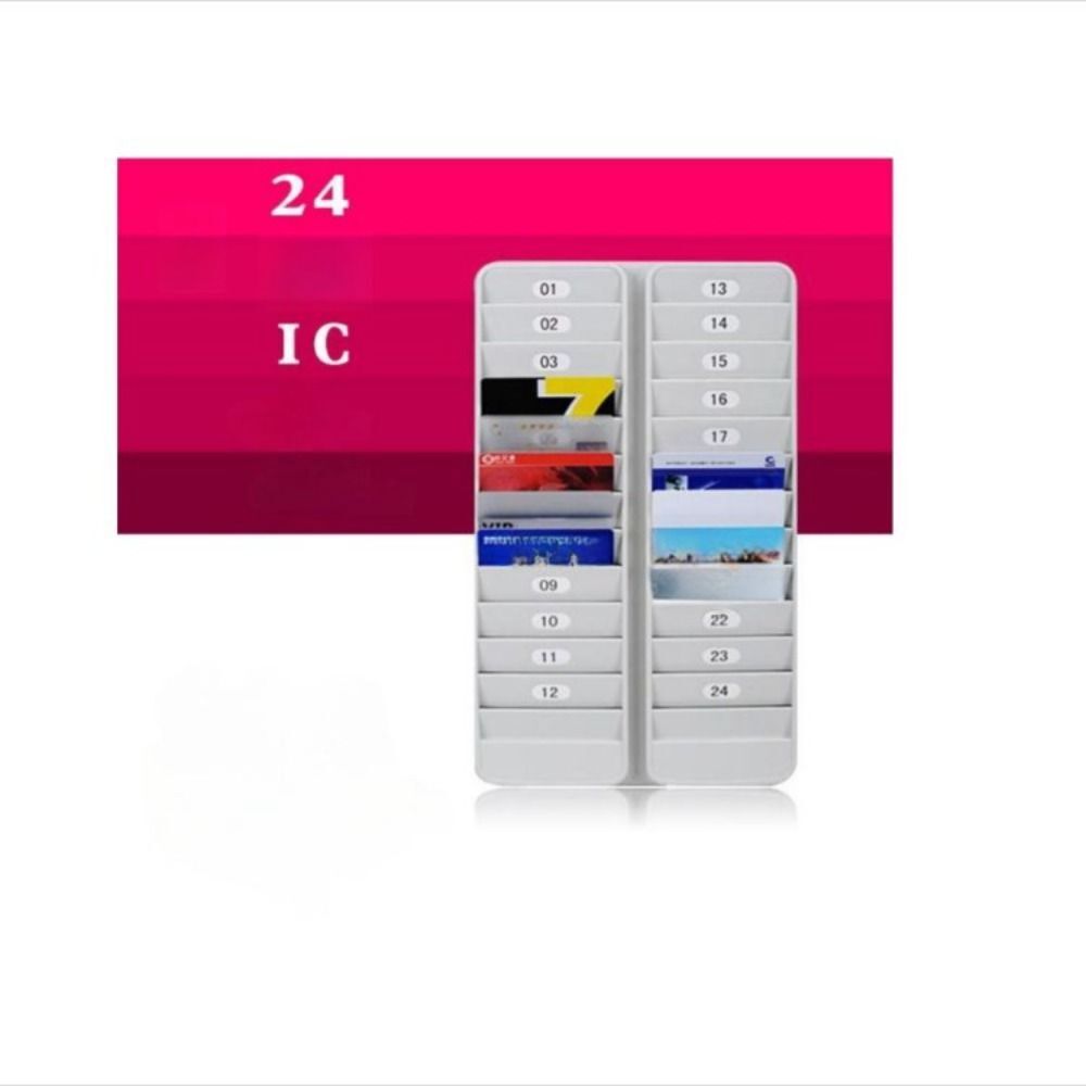 Multi-layer Employee Card Insertion Plastic Time Card Holder Office ...