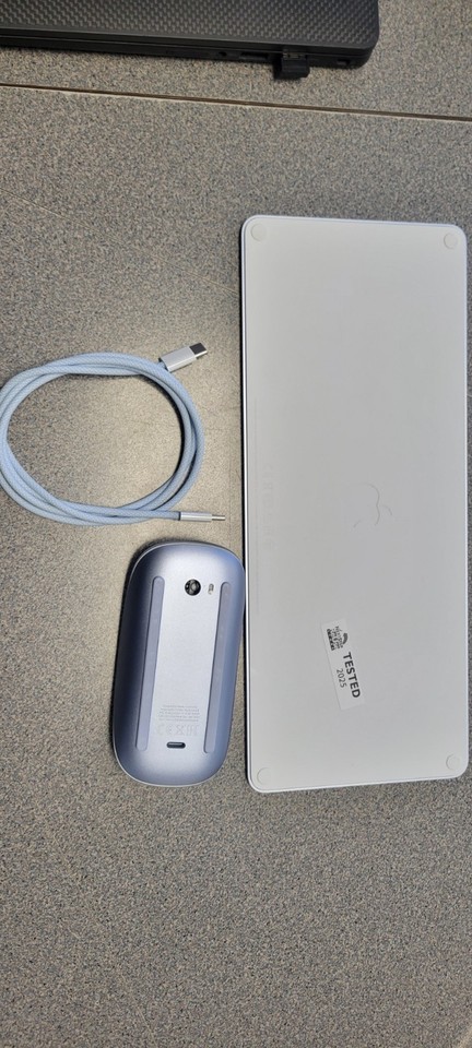 Apple Magic Keyboard A3203 USB-C, Blue, Rare, Matching Mouse And ...