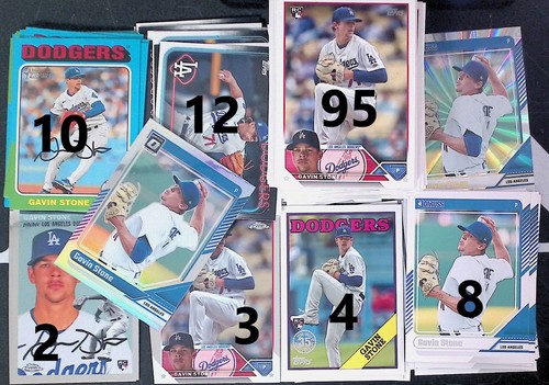 (135) CARD RC ROOKIE BASE LOT GAVIN STONE Los Angeles Dodgers Baseball ...