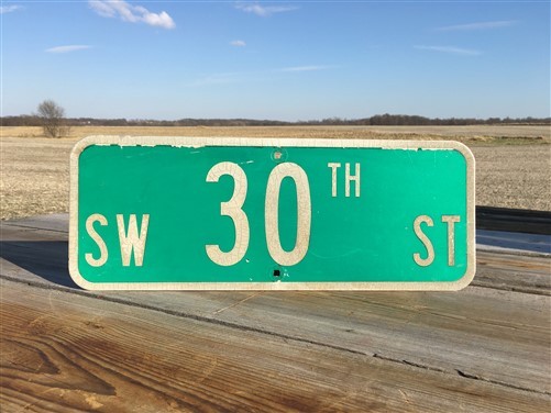 SW 30th ST Street Sign, 9x24 Vintage Green Road Sign, Metal Road Sign ...