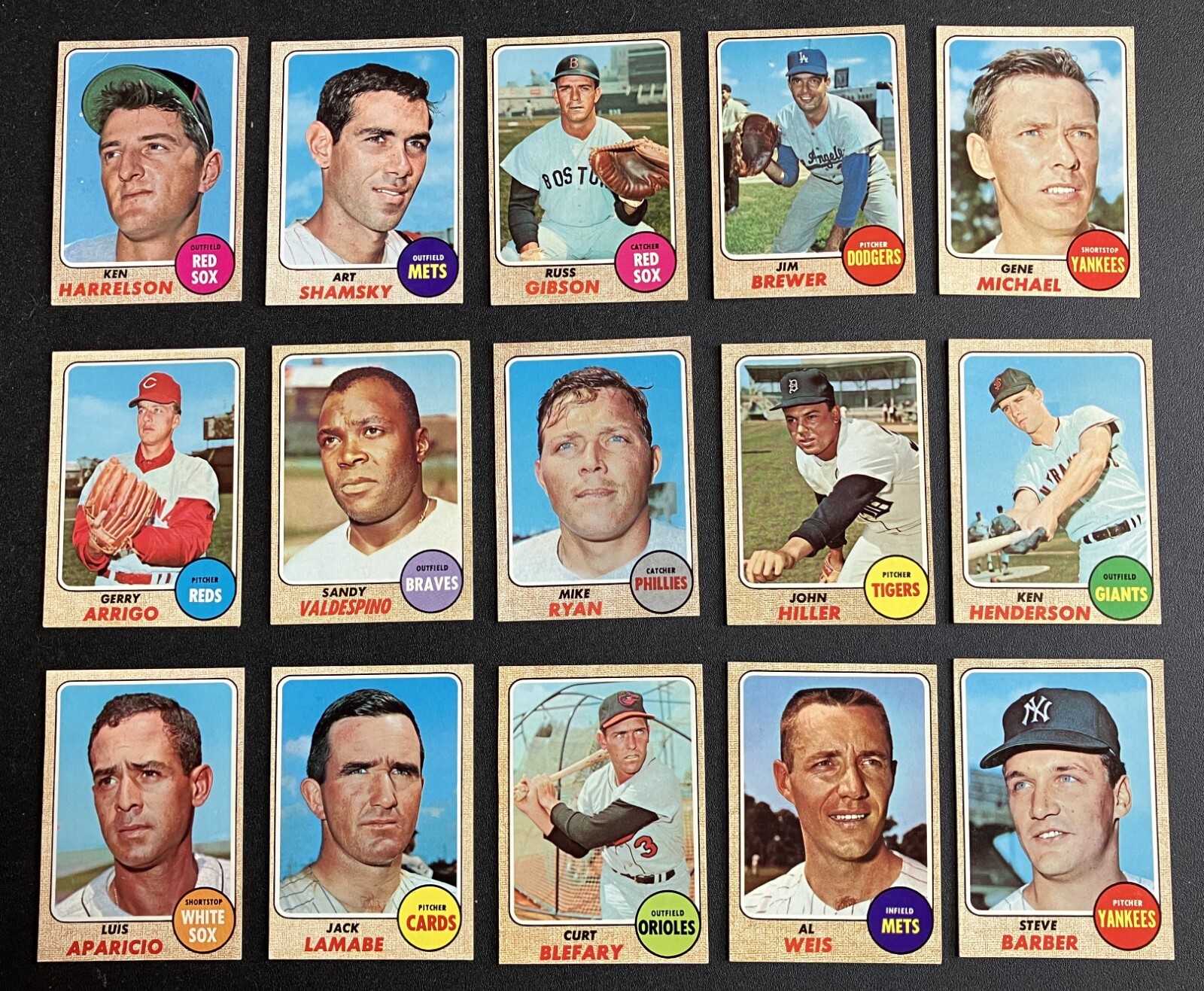 1968 Topps Baseball Cards Lot of (15) All Different- Mostly EX | eBay